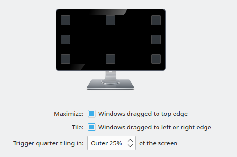 Expand the area that triggers a quarter tiling · Issue #572 · WayfireWM/wayfire · GitHub