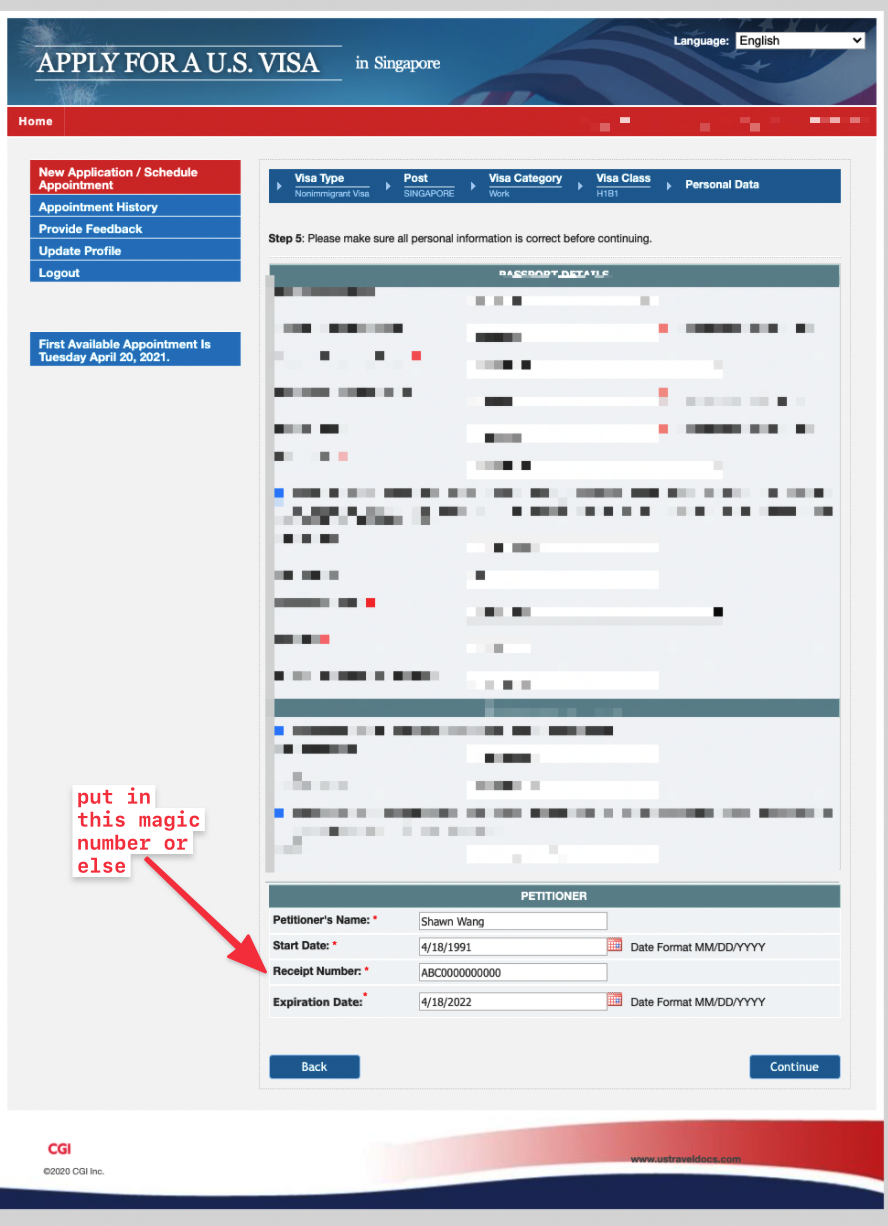 Singapore H1B1 Tips
