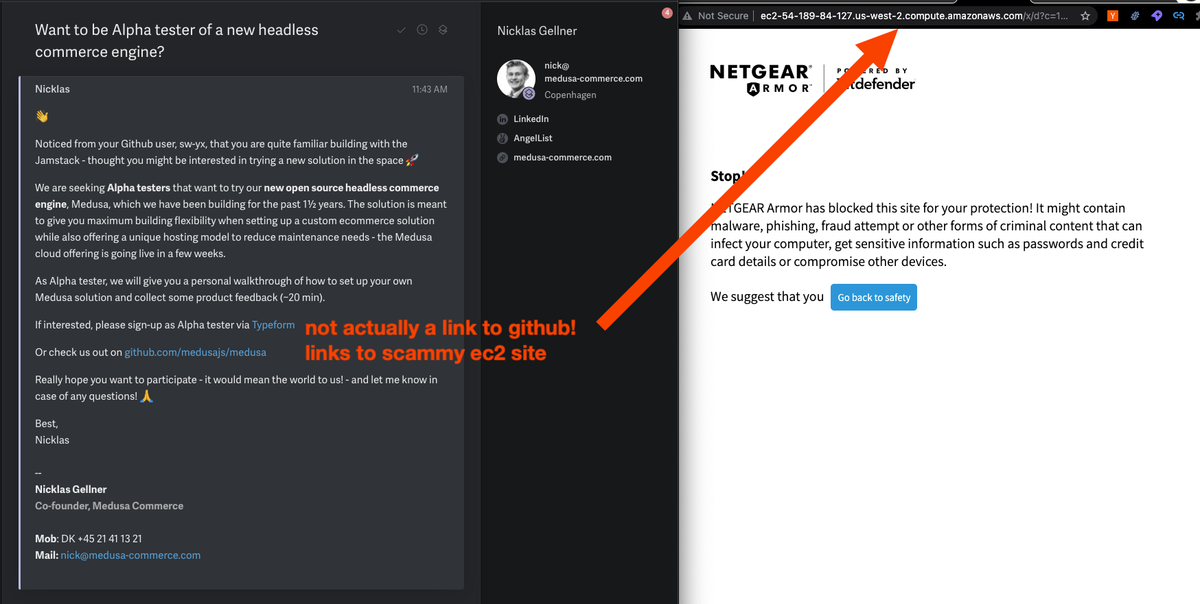 Why Are You Sending Phishing Links · Issue 344 · Medusajs Medusa · Github