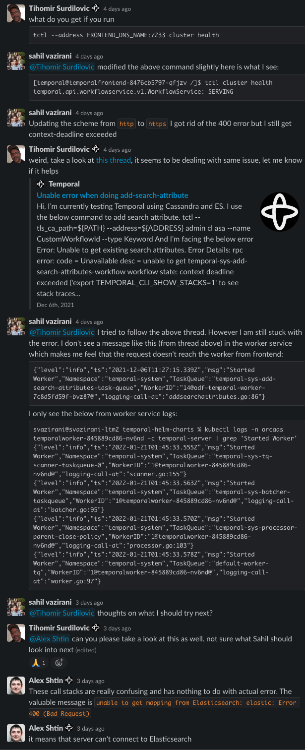 Extract troubleshooting info for ES · Issue #842 · temporalio/documentation · GitHub