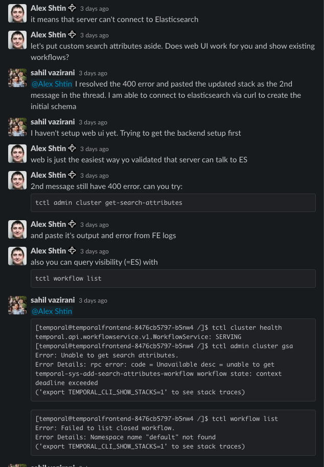 Extract troubleshooting info for ES · Issue #842 · temporalio/documentation · GitHub
