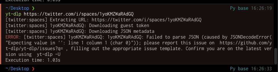 [twitter:spaces] Invalid data found when processing input · Issue #7536 · yt-dlp/yt-dlp · GitHub