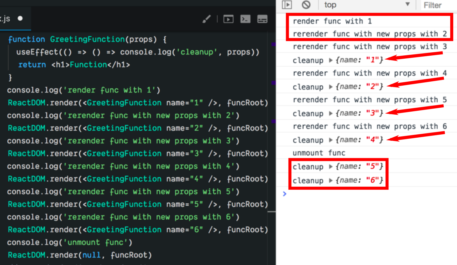 useEffect unmount is only triggered after two renders · Issue #14206 · facebook/react · GitHub