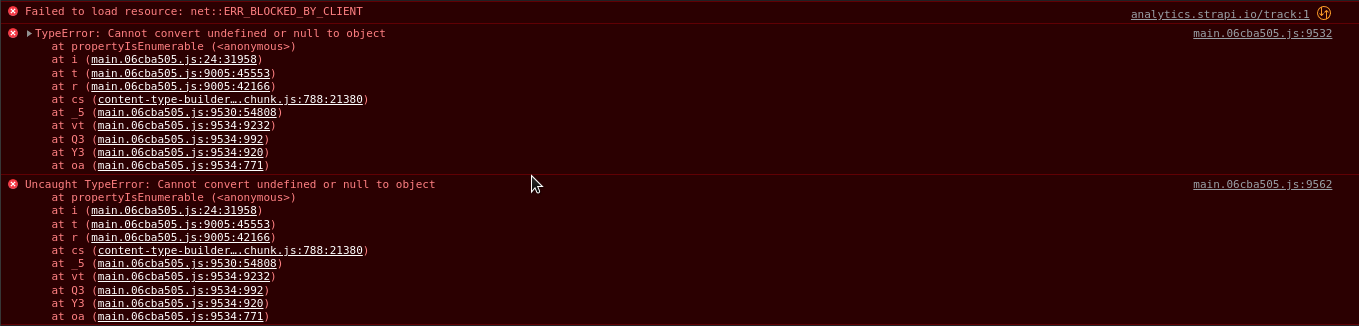 Problem with the Content-Type Builder in Strapi 4.4.6 · Issue #14788 · strapi/strapi · GitHub