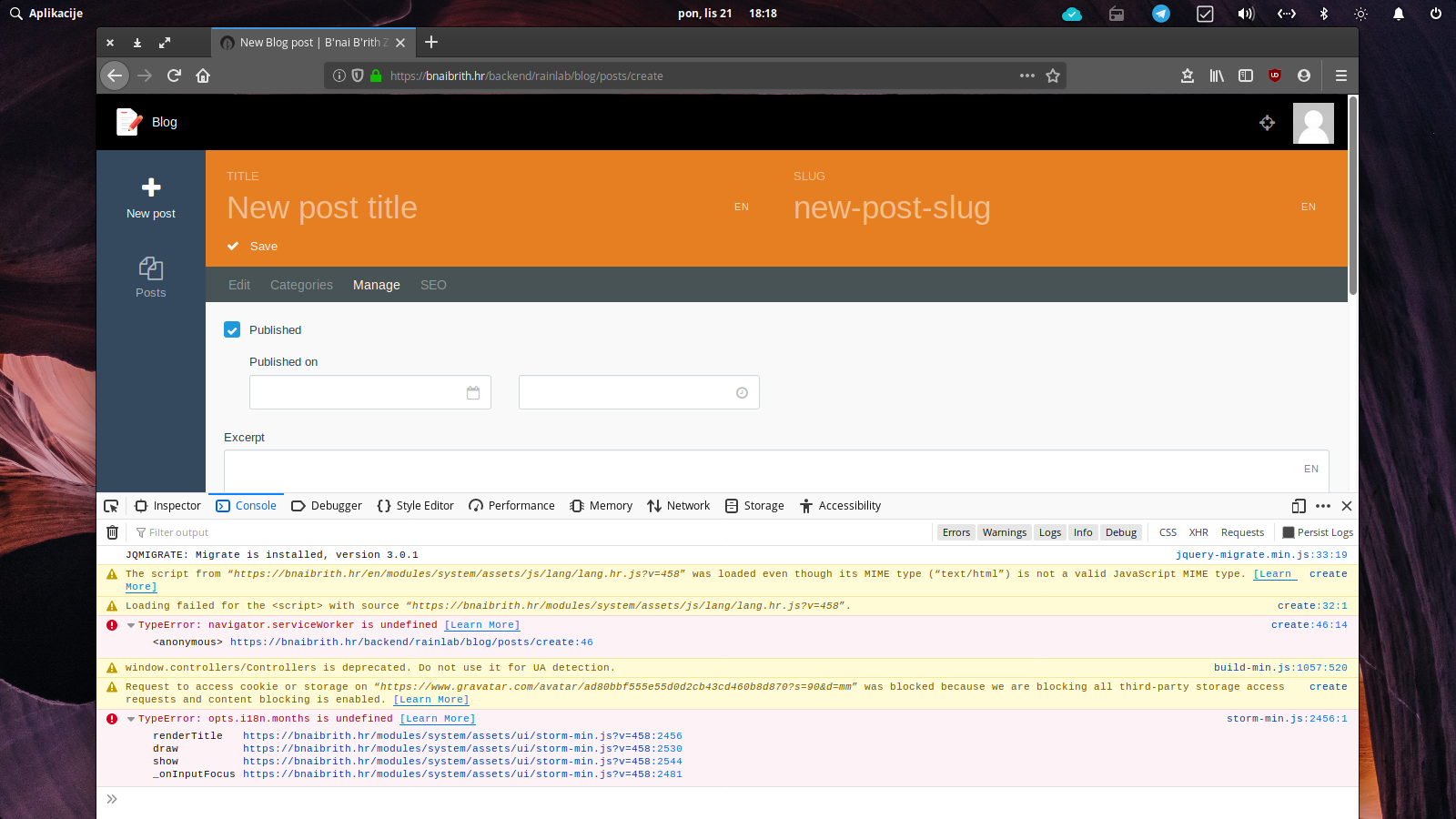Problem with "published date" selector · Issue #481 · rainlab/blog-plugin · GitHub
