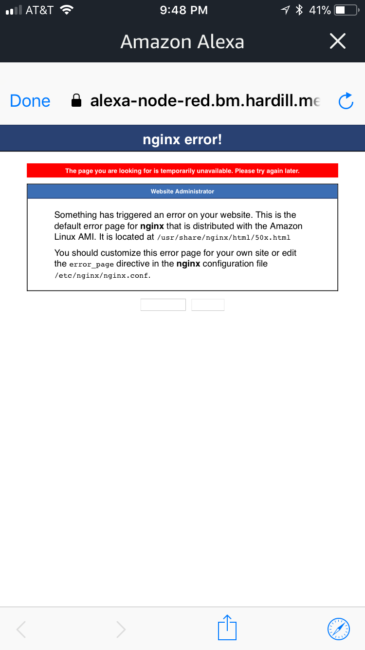 Amazon Alexa skill fails to enable · Issue #32 · hardillb/node-red-contrib-alexa-home-skill · GitHub