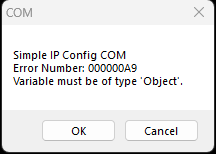 Errors when running shortcuts[BUG] · Issue #178 · KurtisLiggett/Simple-IP-Config · GitHub