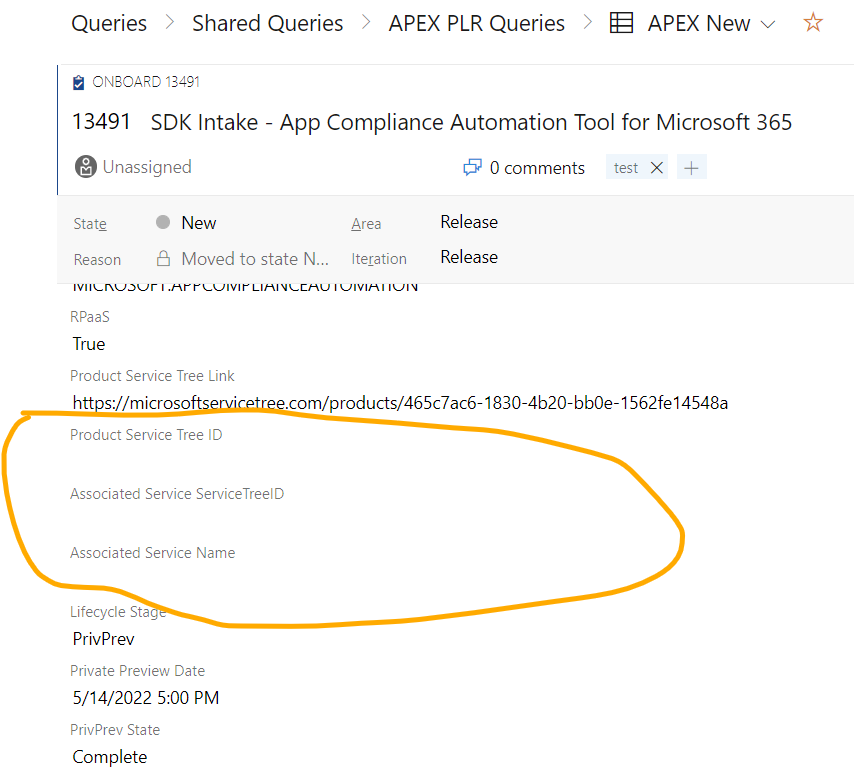 ADO fields that need updated by release planner when ADO work item is ...