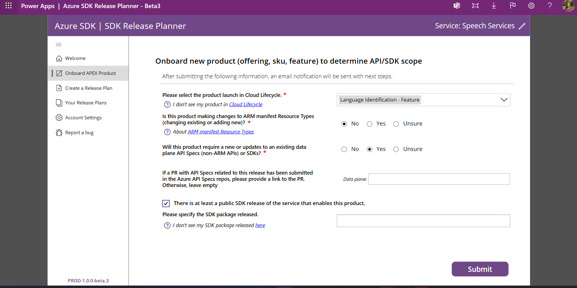 Existing Sdks Are Not Showing Up In Onboard Questionnaire · Issue 5484 · Azureazure Sdk Tools 1293