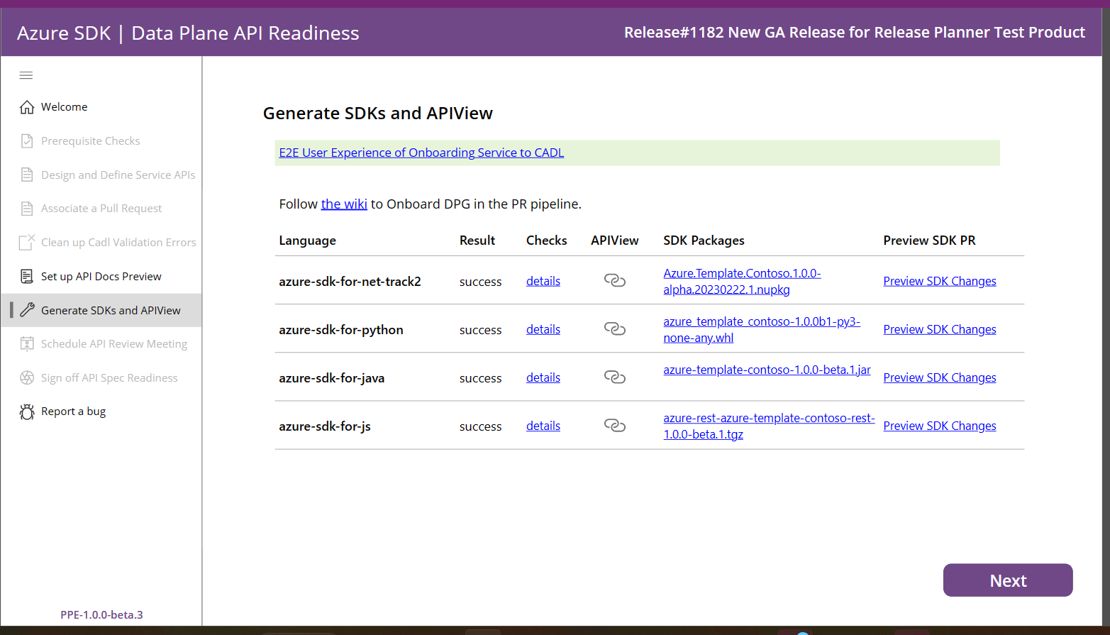 Data Plane Api Readiness Remove Generate Sdks And Apiviews From The Api Readiness App · Issue 1187