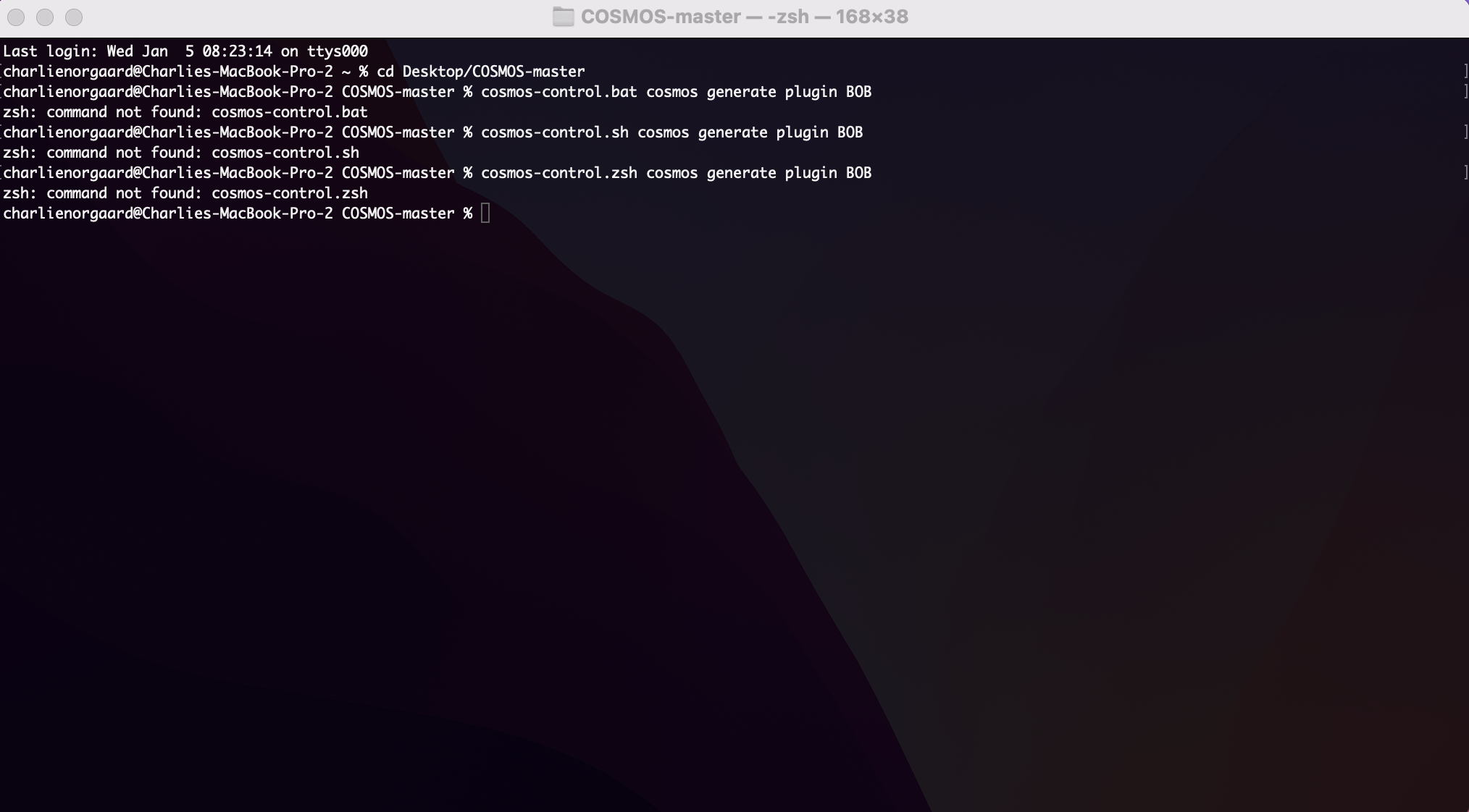 Confused on how to create new plugin using COSMOS v5.0.1 on macOS ...