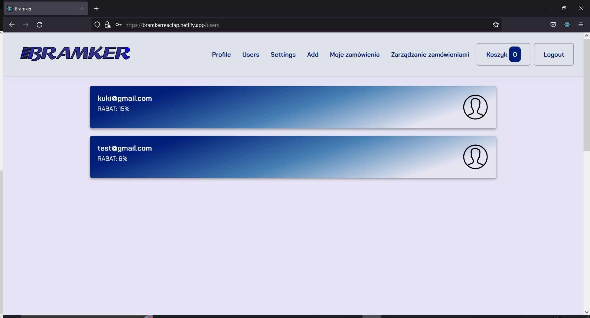 GitHub - Kinga-Jaworska/BramkerReactApp: Web shop/priceList application for user/admin