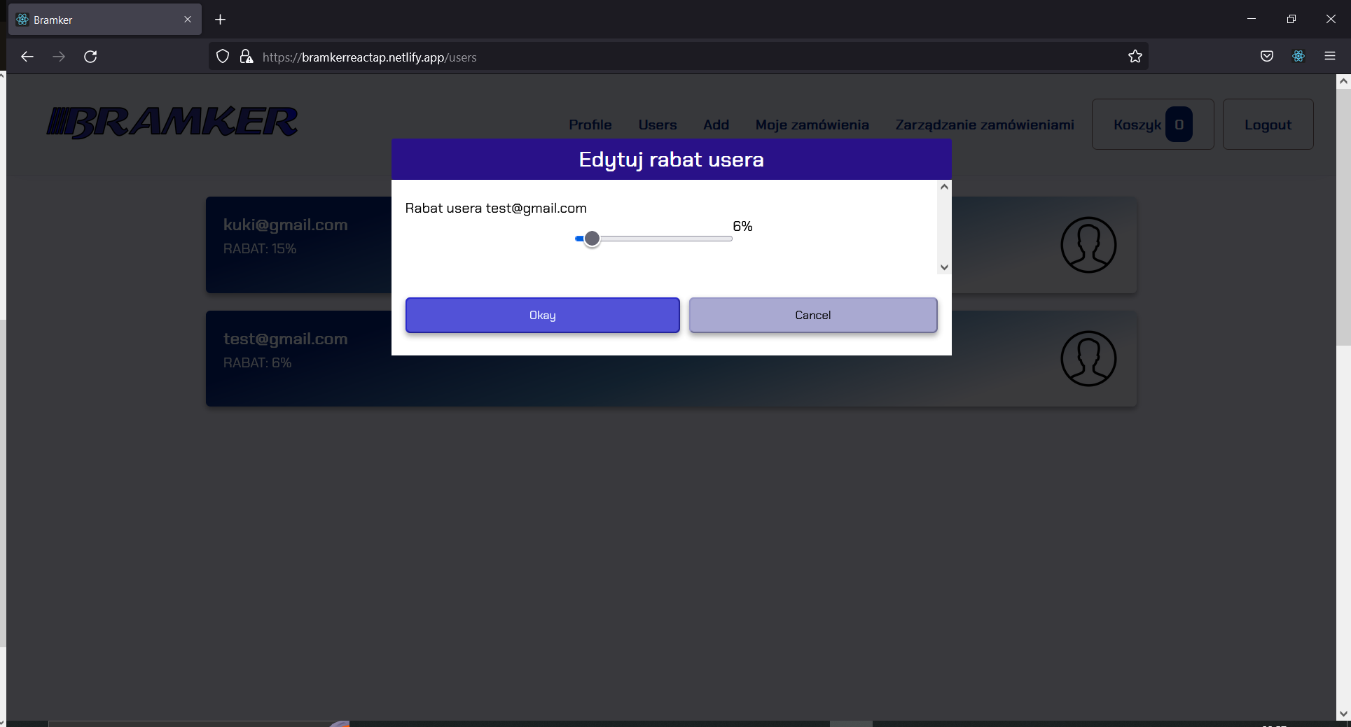 GitHub - Kinga-Jaworska/BramkerReactApp: Web shop/priceList application for user/admin