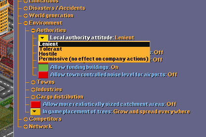 [Detail]: Permissive Local Authorities - improper, confusing order of options in the settings ...