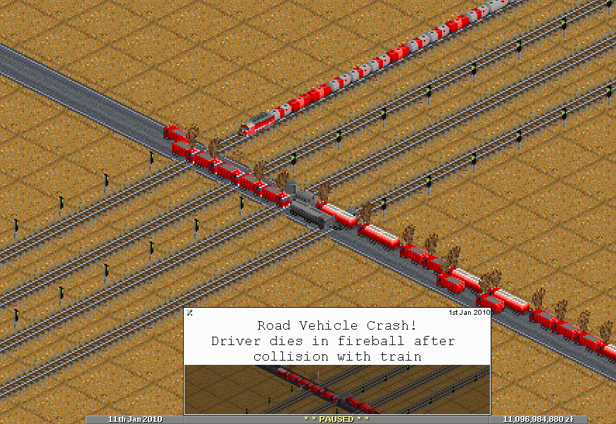 [Bug]: Wrecks of vehicles left at level crossings cause an avalanche of further accidents ...