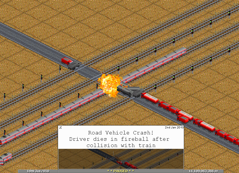 [Bug]: Wrecks of vehicles left at level crossings cause an avalanche of further accidents ...