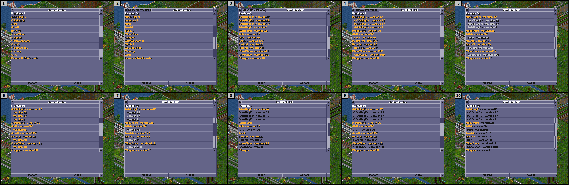 [Bug]: No way in GUI to select a previous version of AI or GS · Issue #10578 · OpenTTD/OpenTTD ...