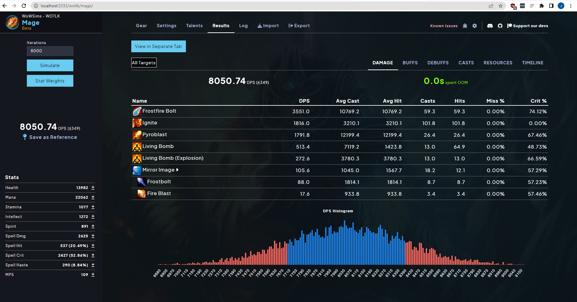 Frostfire Mage Sim discrepency Desktop vs Web · Issue #2820 · wowsims ...