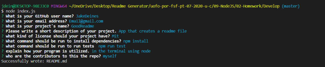 GitHub - JakeDeines/Good-Readme-Generator