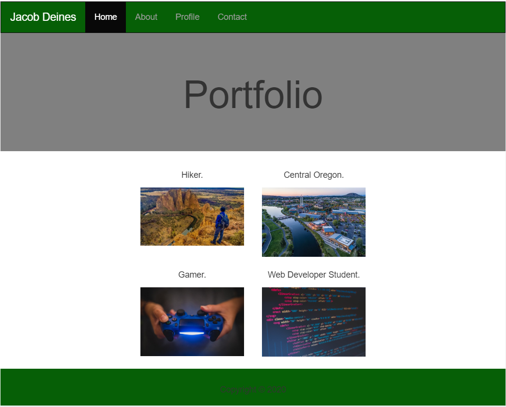 Github Jakedeines Responsive Portfolio