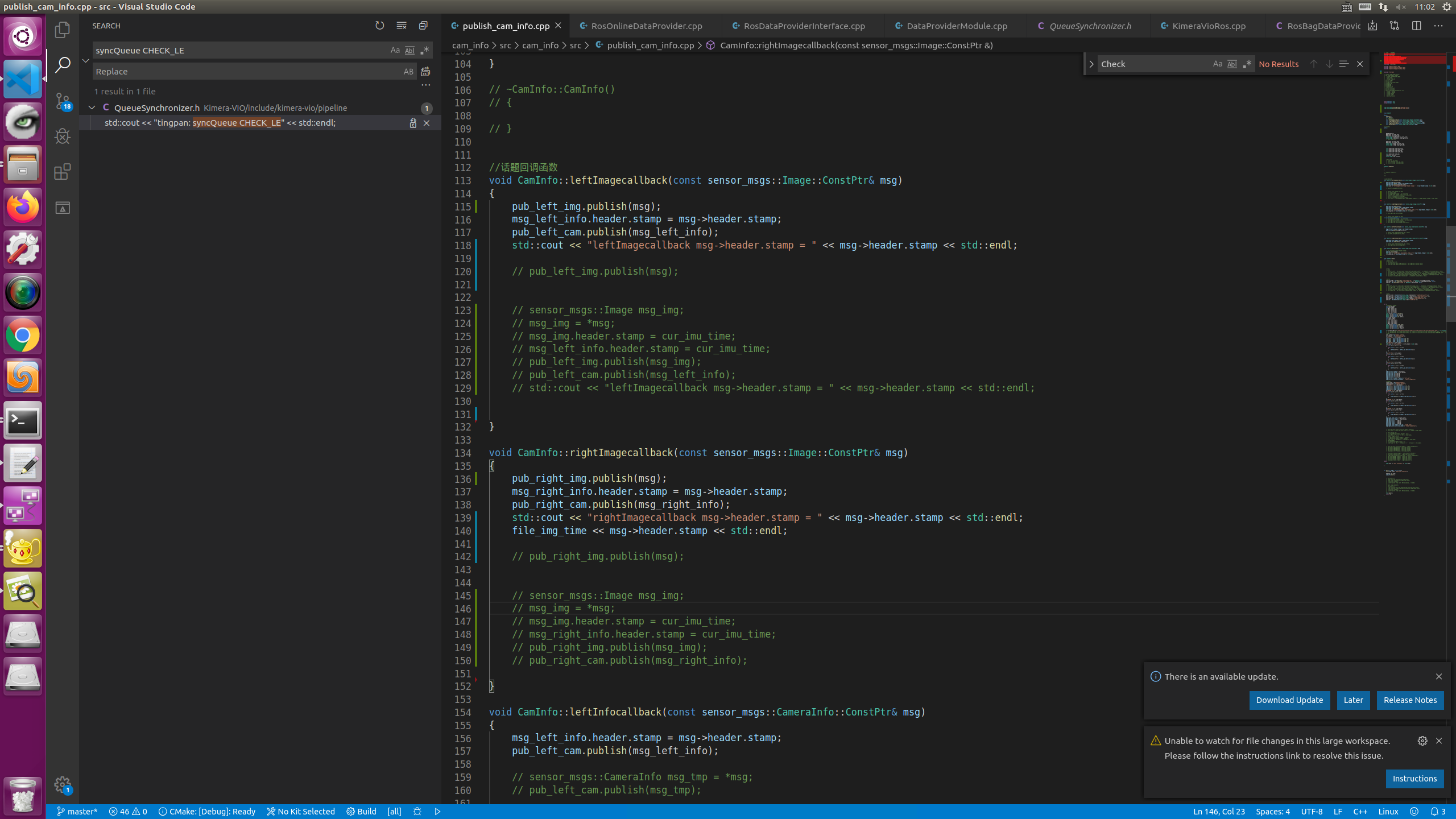 kimera_vio node crash if build a new node to publish camera_info · Issue #91 · MIT-SPARK/Kimera ...