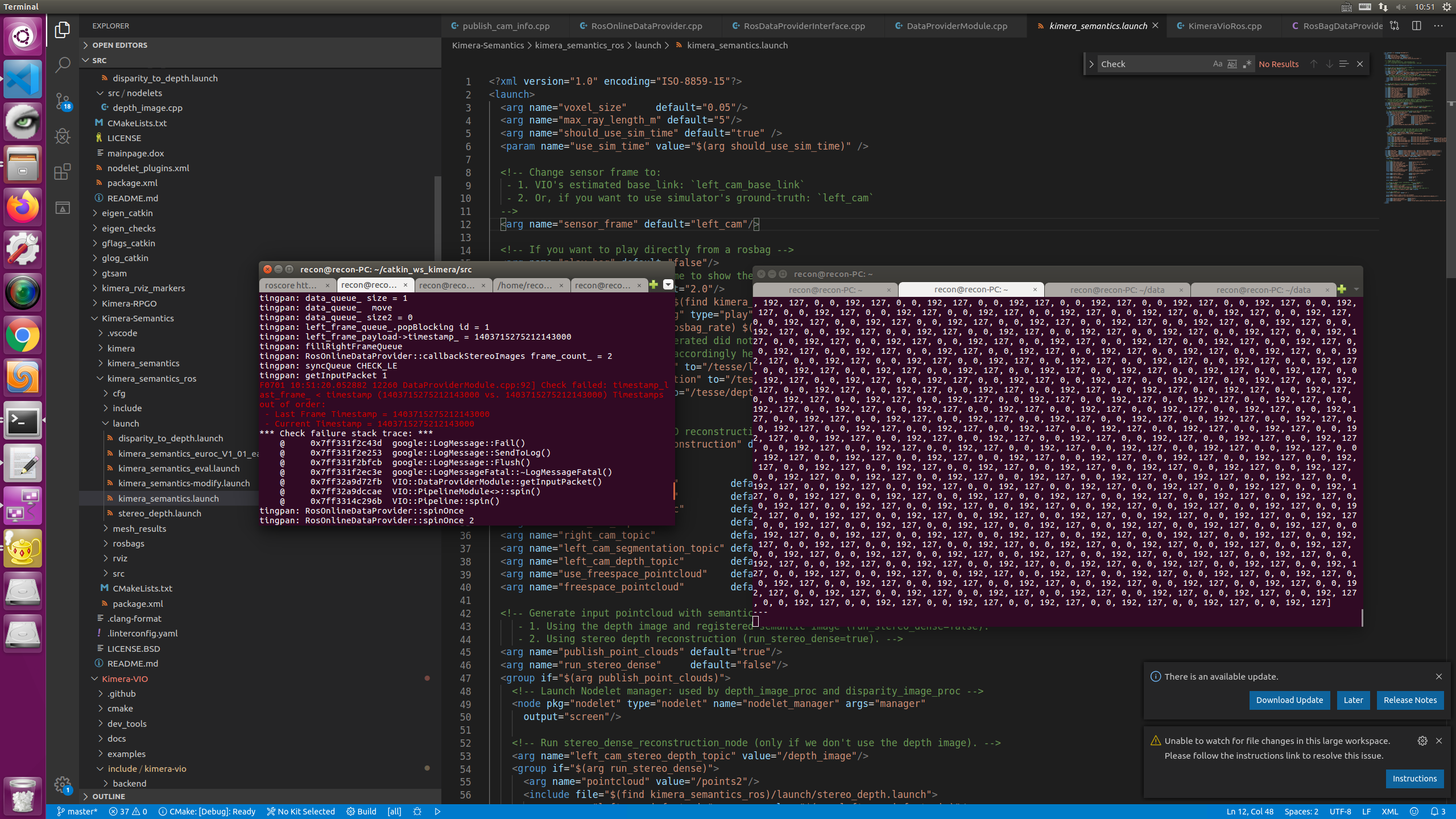 kimera_vio node crash if build a new node to publish camera_info ...