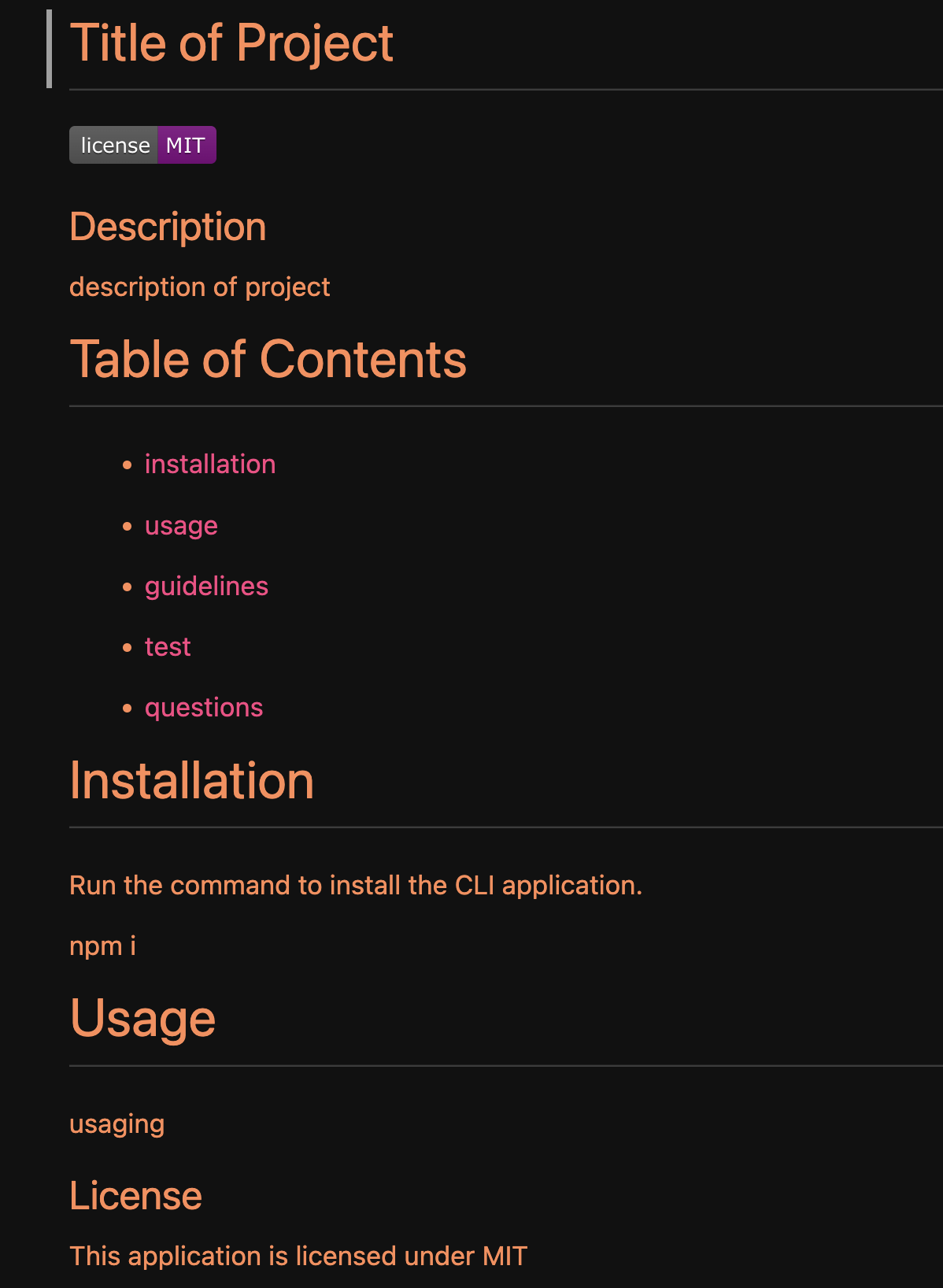 GitHub - hollygparker/READMEGenerator