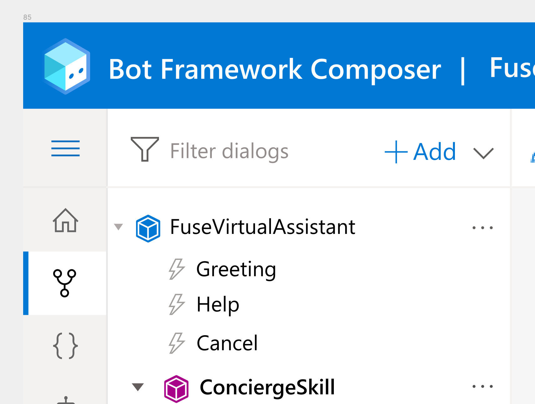 Composer nav + button discoverability · Issue #5680 · microsoft/BotFramework-Composer · GitHub