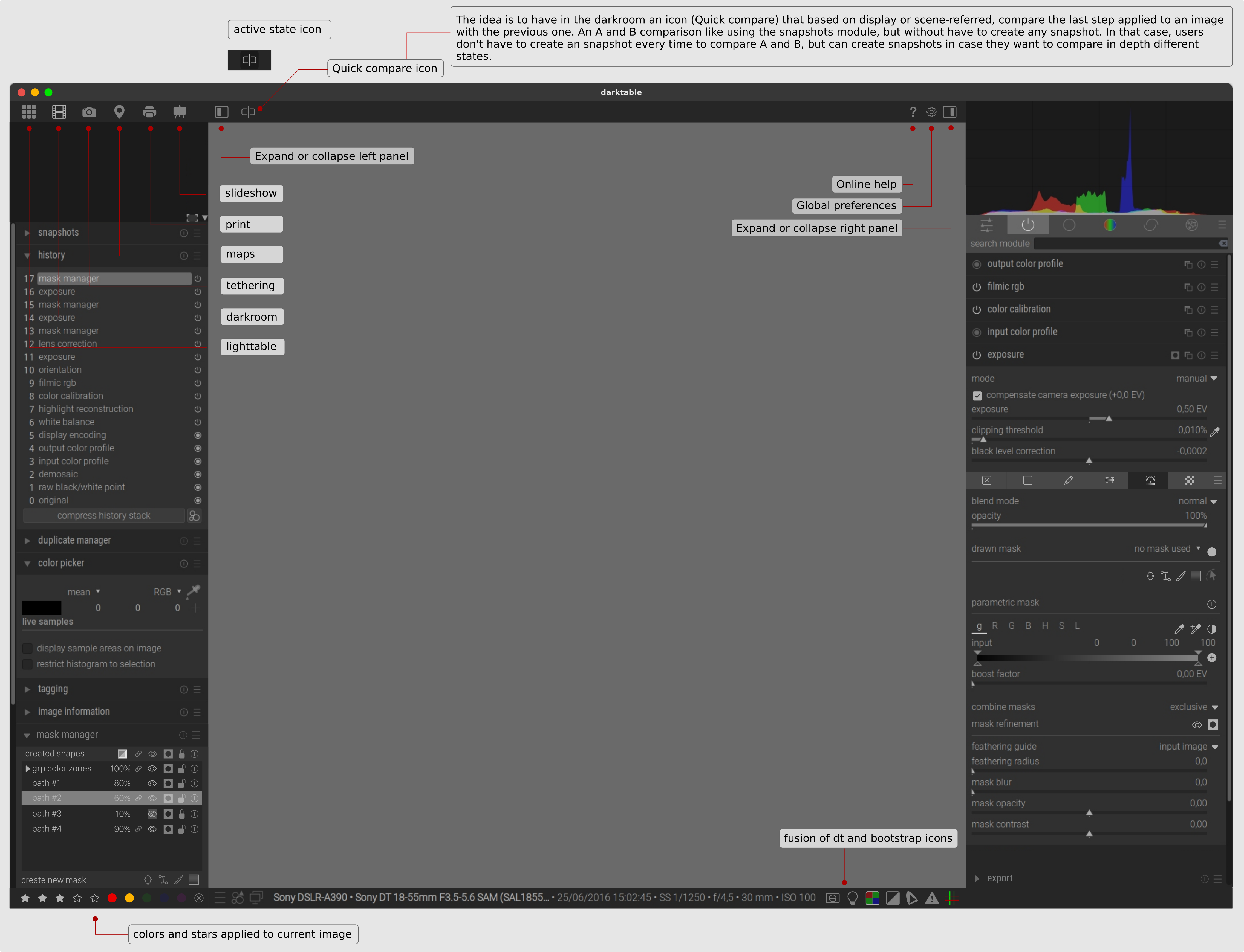 [FR] UI Feature Request and other ideas. · Issue #8453 · darktable-org/darktable · GitHub