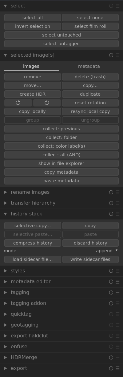 [FR] Rearrange LUA modules in lighttable · Issue #10540 · darktable-org ...
