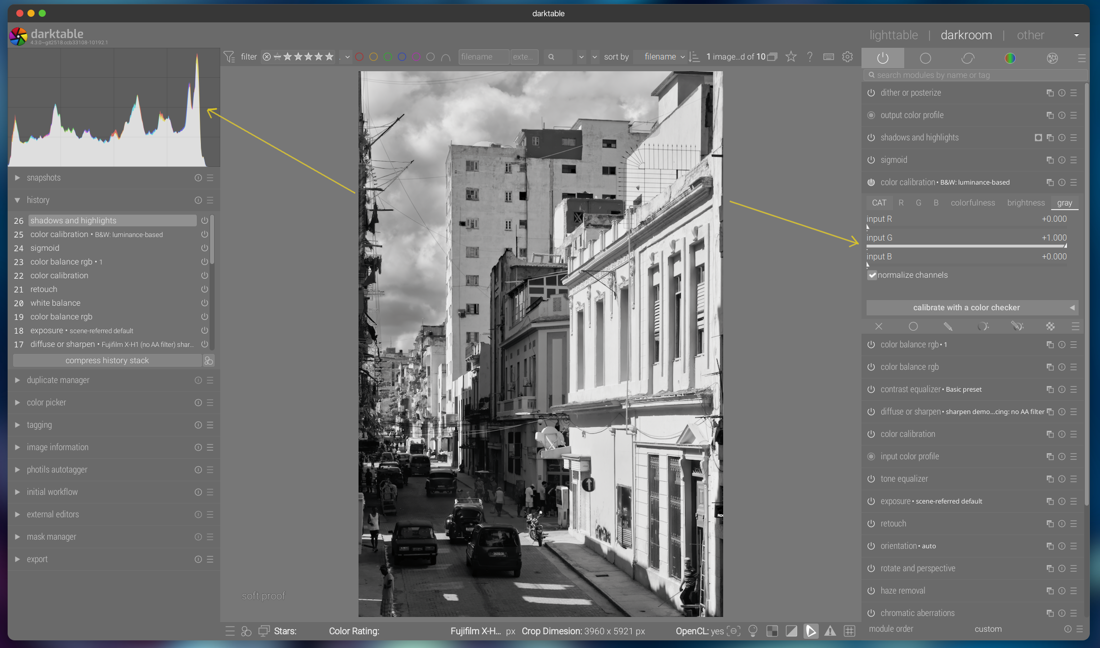 Images Are In Black And White But Histogram Show Colors · Issue 14703 · Darktable Org
