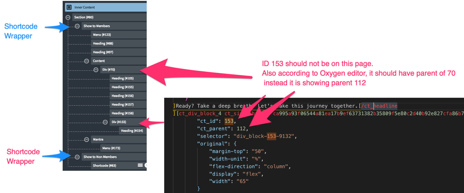 [2.2] Serious issue with Shortcode Wrappers corrupts page content and breaks Oxygen editor ...