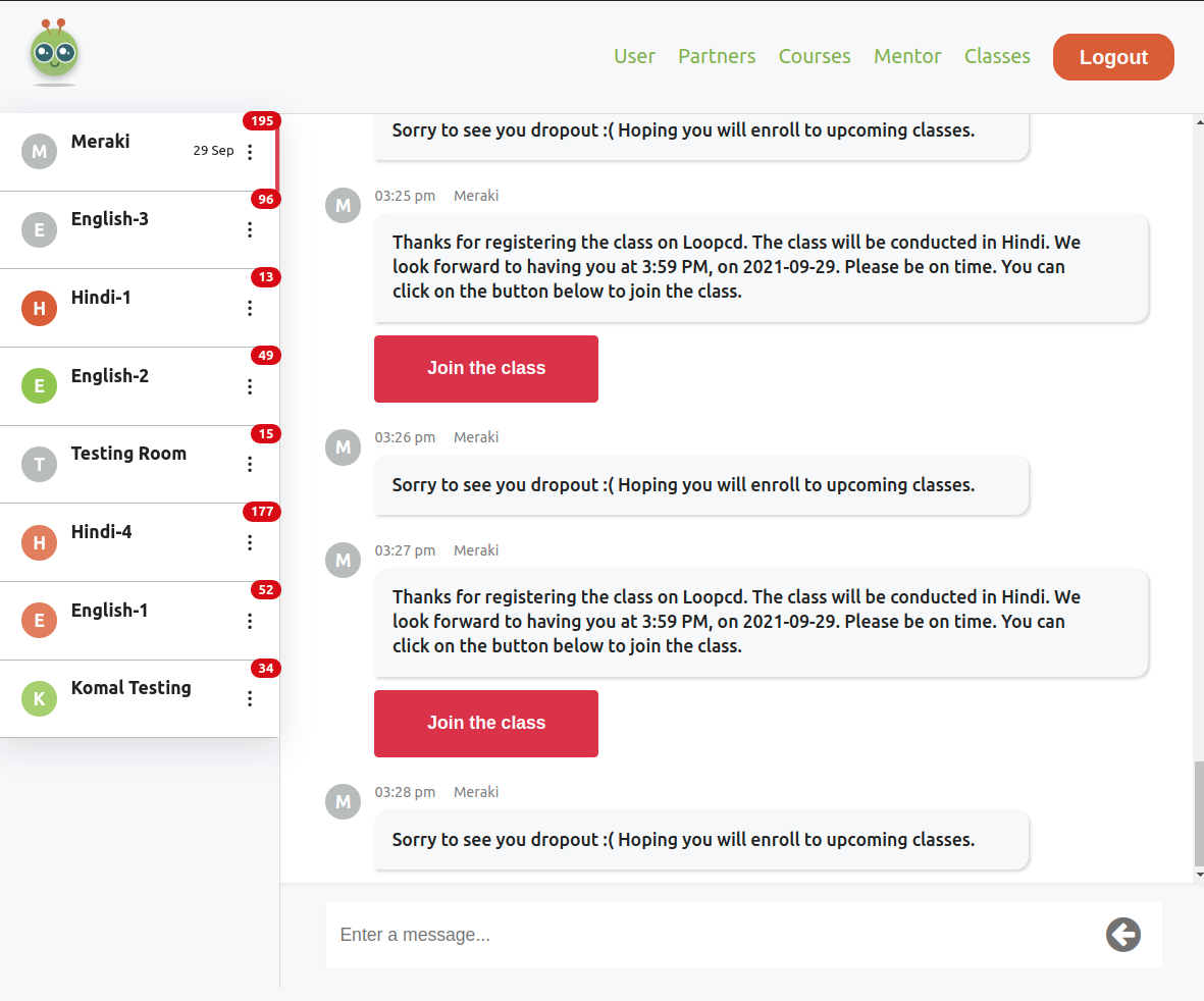 New message notification in chat room · Issue #166 · navgurukul/bhanwari-devi · GitHub