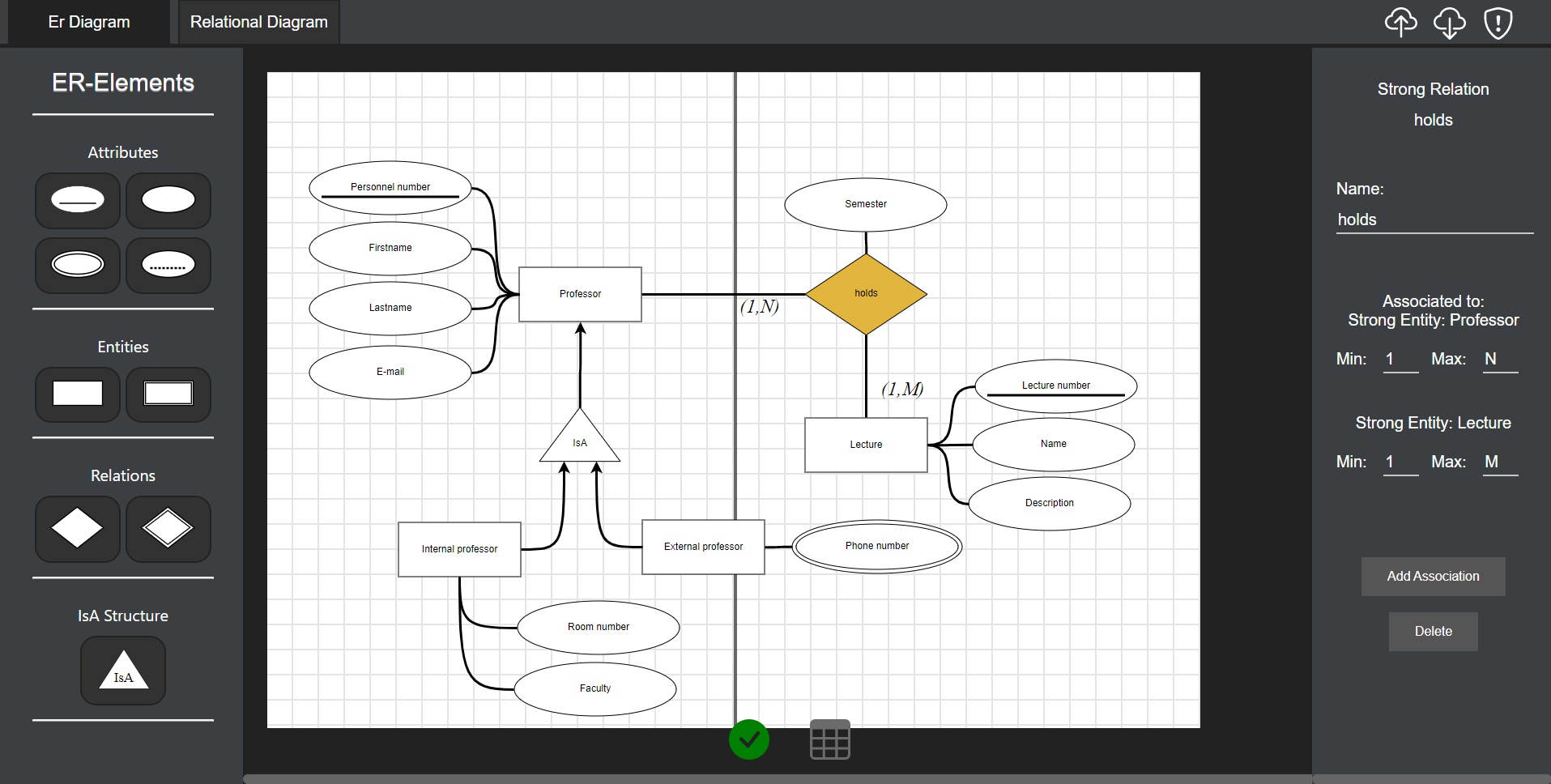 GitHub - SimonRuttmann/ERModellingTool: Webapp to model and transform entity-relationship diagrams