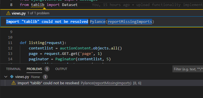 Import "tablib" could not be resolved Pylance(reportMissingImports) · Issue #922 · microsoft ...