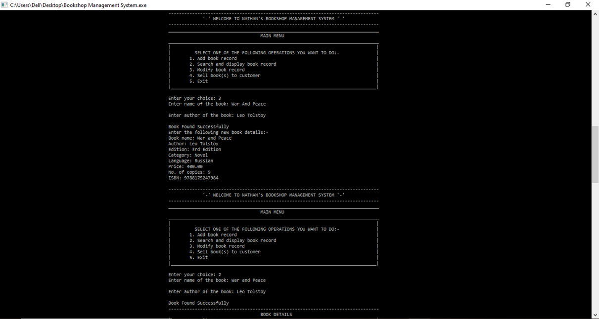 GitHub - NathanLuisAlvares/Bookshop-Management-System: Bookshop ...