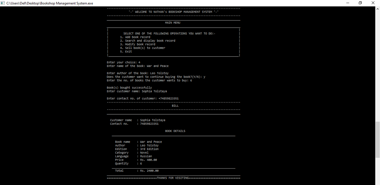 GitHub - NathanLuisAlvares/Bookshop-Management-System: Bookshop ...