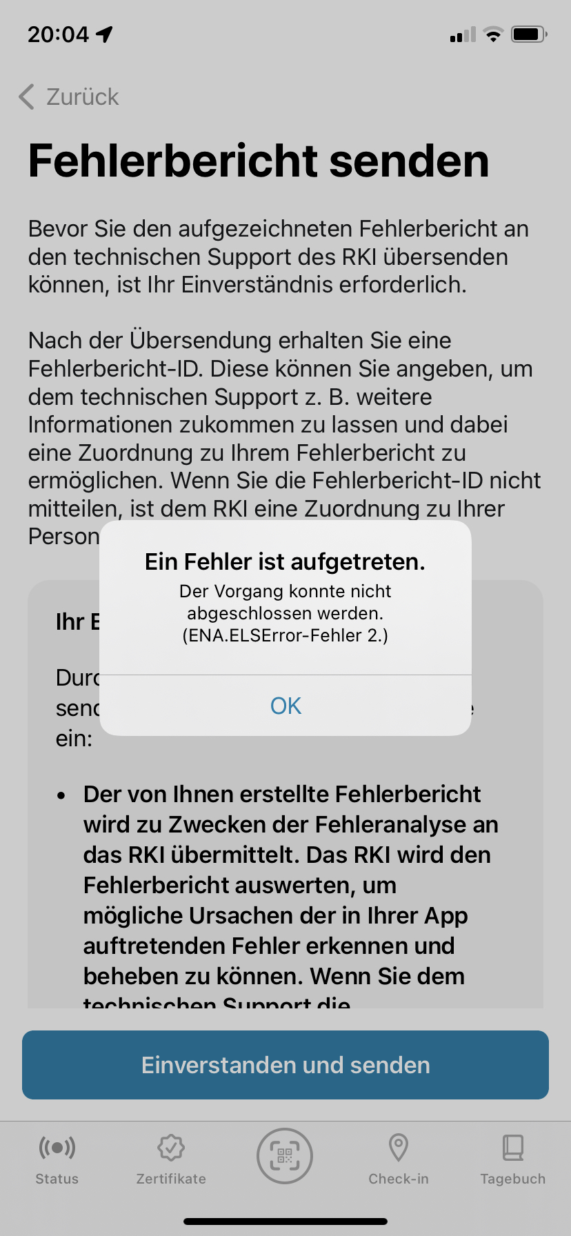 Error while sending error report -- so this is an error report about ...