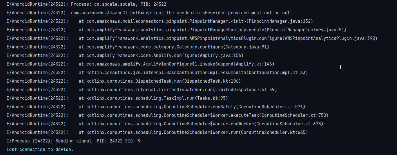 Aws PinpointAnalytics sdk failed to initialize · Issue #2072 · aws-amplify/amplify-flutter · GitHub