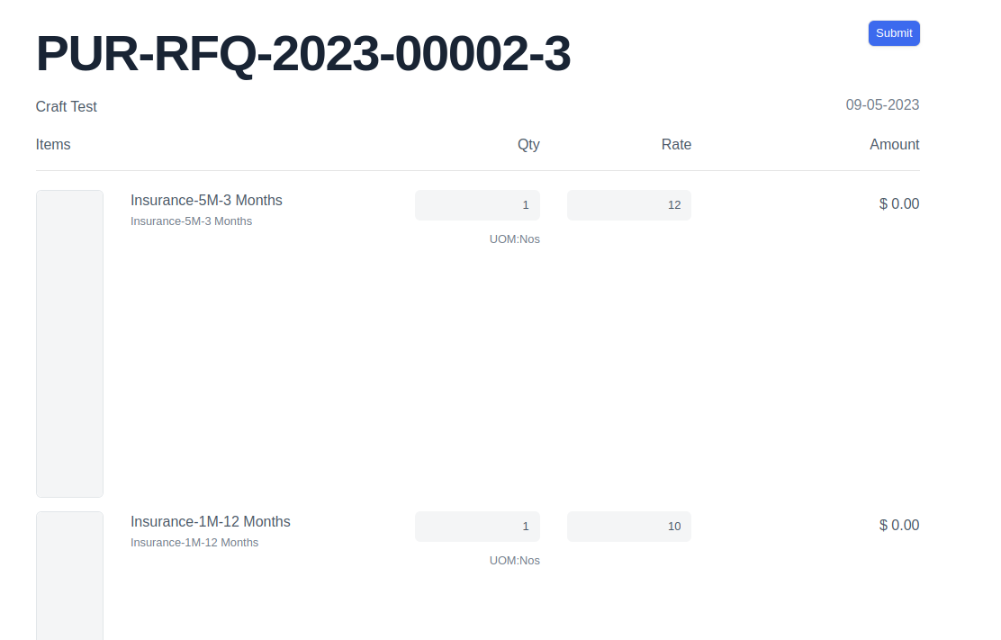 RFQ supplier porrtal - Incorrect 'Submit your Quotation' URL in Email and calculation is getting ...