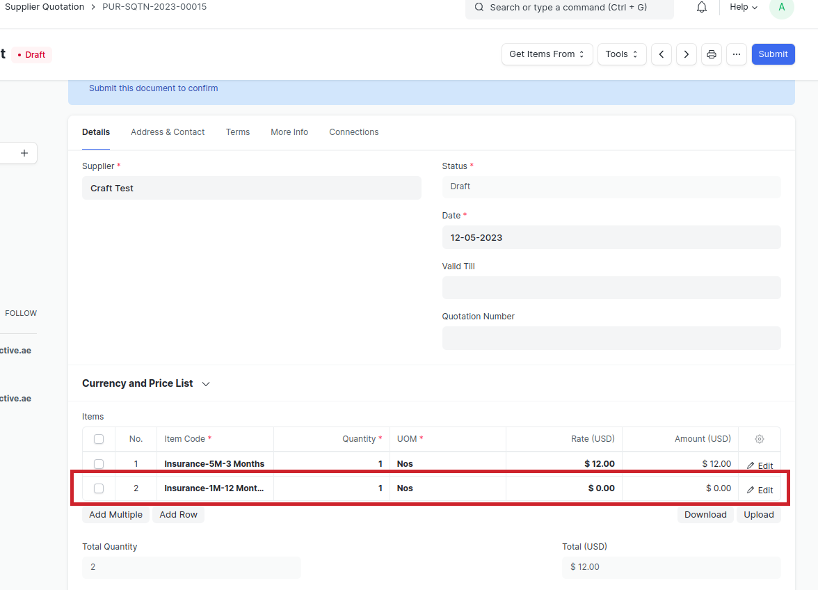 RFQ supplier porrtal - Incorrect 'Submit your Quotation' URL in Email and calculation is getting ...