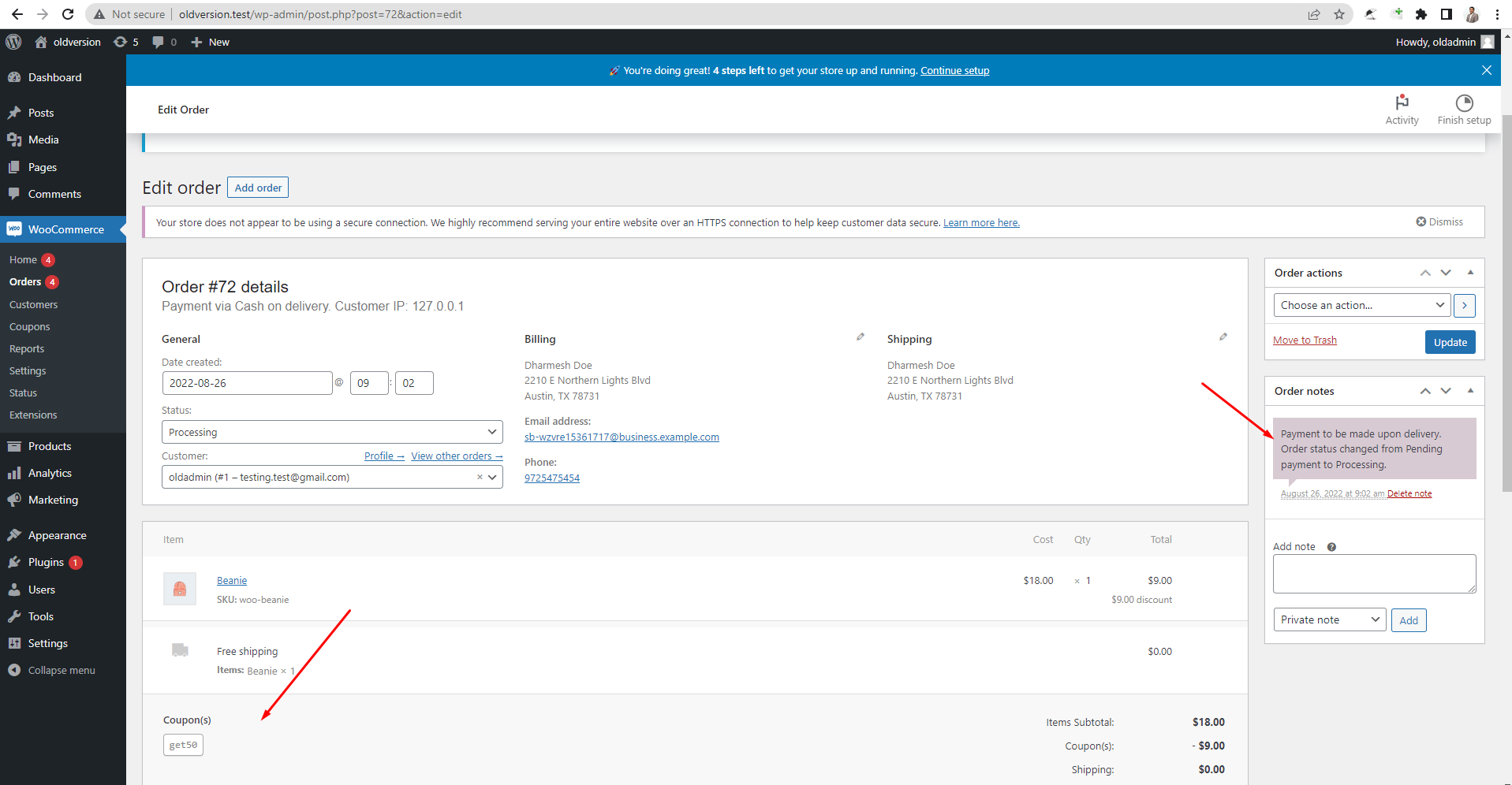 [COT] Error on adding Coupons -> Error during status transition. Unimplemented · Issue #34485 ...