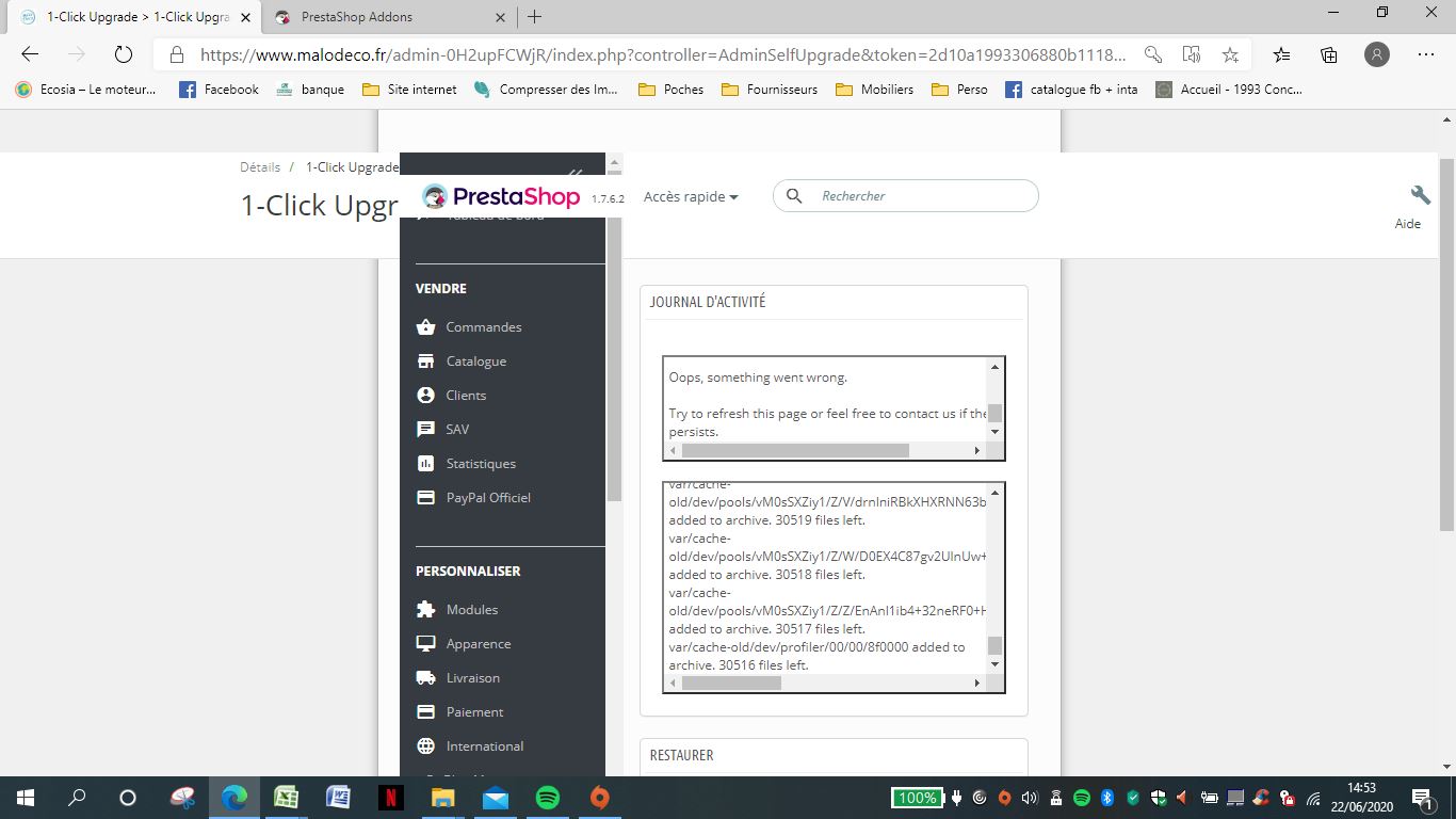 Bug lors de la mise à jour vers Prestashop 1.7.6.5 · Issue #20015 · PrestaShop/PrestaShop · GitHub