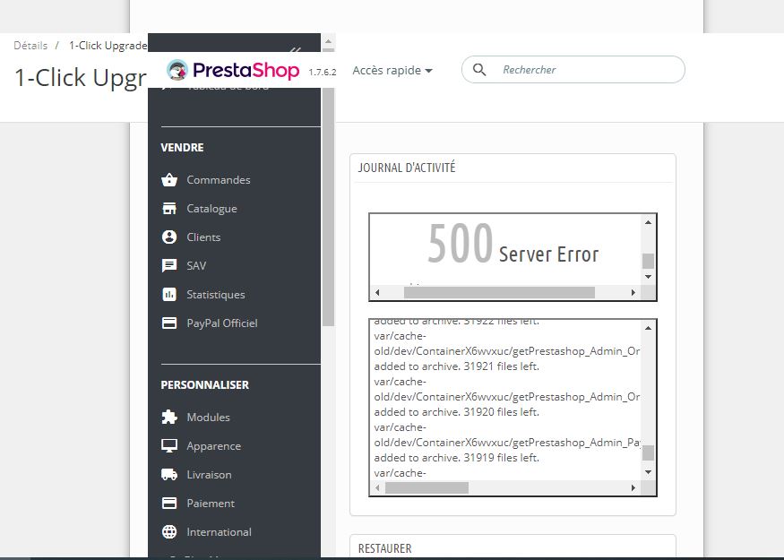 Bug lors de la mise à jour vers Prestashop 1.7.6.5 · Issue #20015 · PrestaShop/PrestaShop · GitHub