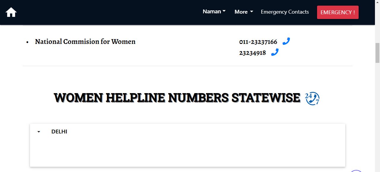 Added Women Safety Numbers Statewise · Issue #257 · swapnilsparsh/Rescue · GitHub