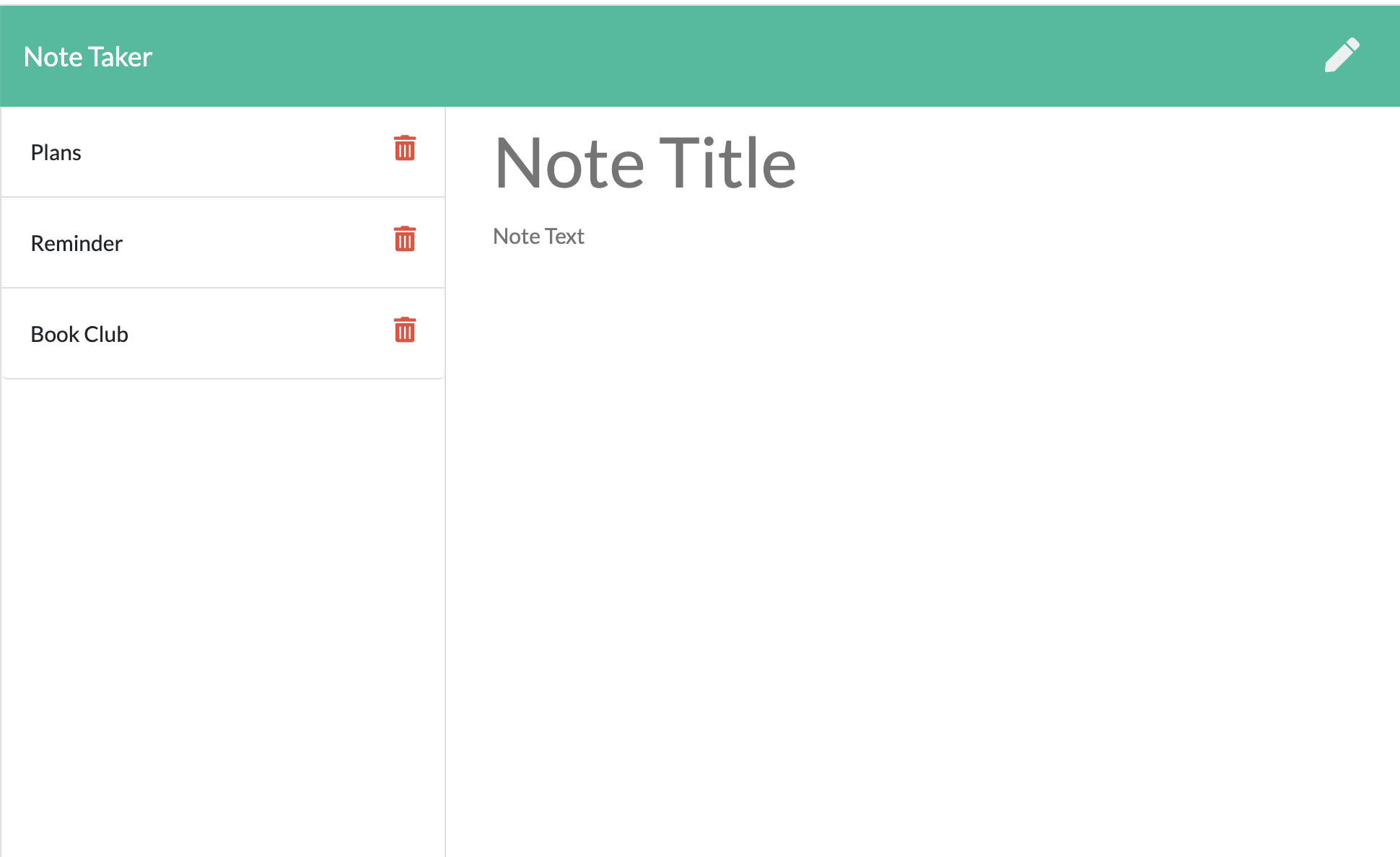 GitHub - Juliafrances28/Note-Taker-: I created an application called Note Taker that can be used ...