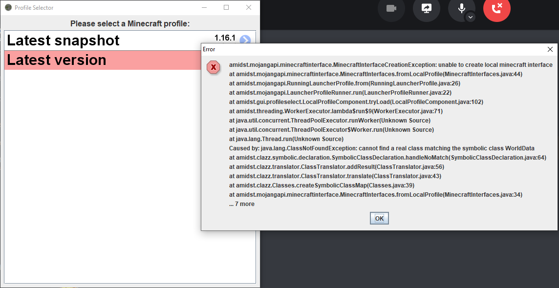 Amidst error when selecting profile (1.16.1) · Issue #796 · toolbox4minecraft/amidst · GitHub
