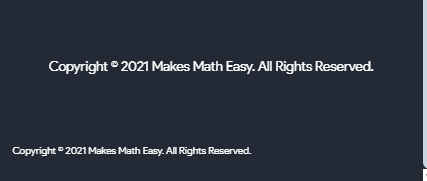Two copyright section on Website · Issue #1736 · makesmatheasy/makesmatheasy · GitHub