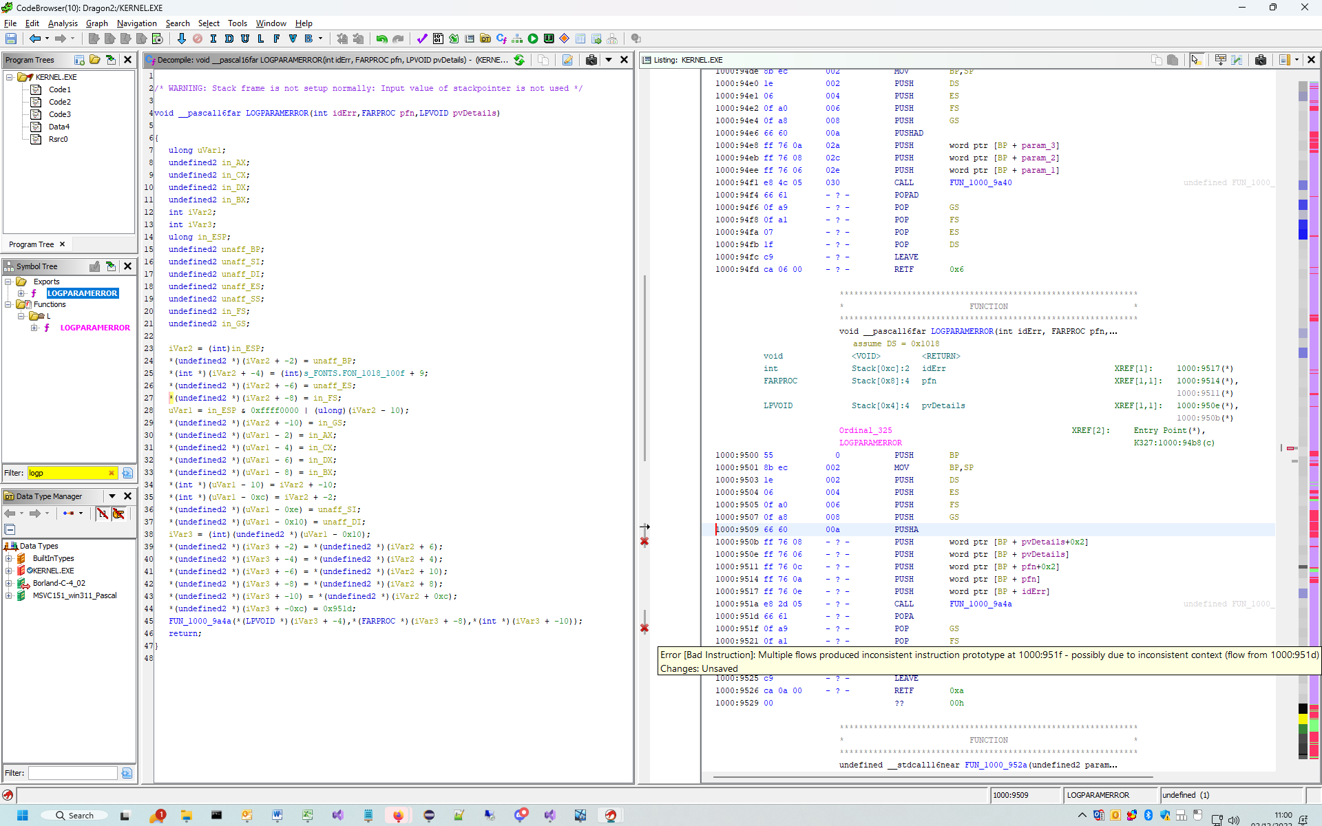 Need ability to distinguish between 16- and 32- bit disassembly to RE ...