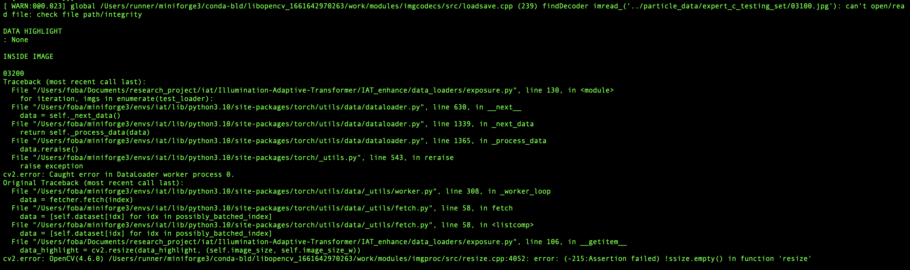 Data_highlight error in exposure.py · Issue #15 · cuiziteng/Illumination-Adaptive-Transformer ...